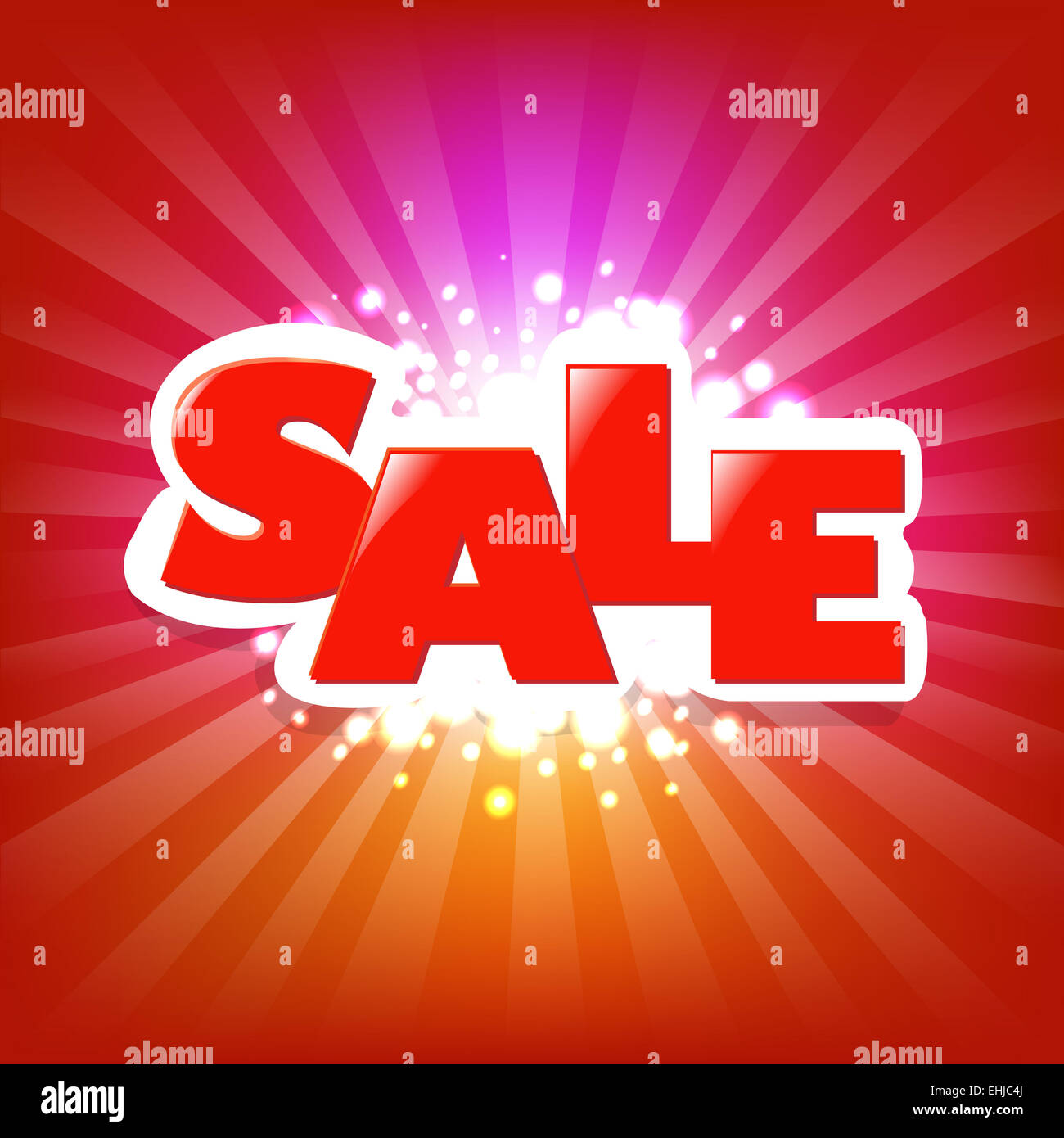 Bright Sale Poster With Blur Stock Photo - Alamy