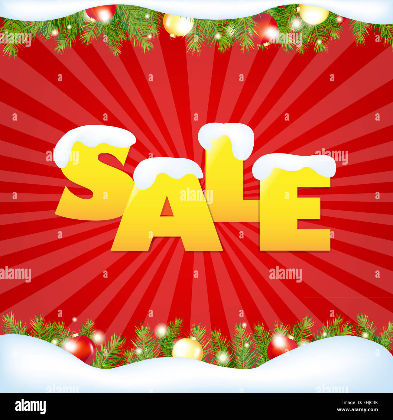 Red Sale Winter Poster Stock Photo - Alamy