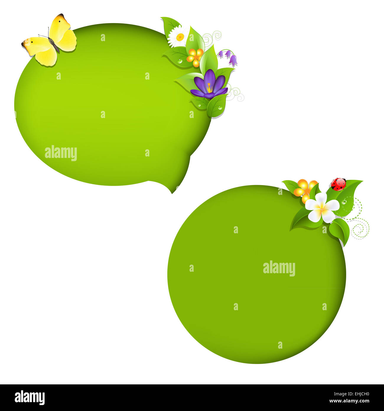 Eco Nature Speech Bubble Stock Photo - Alamy