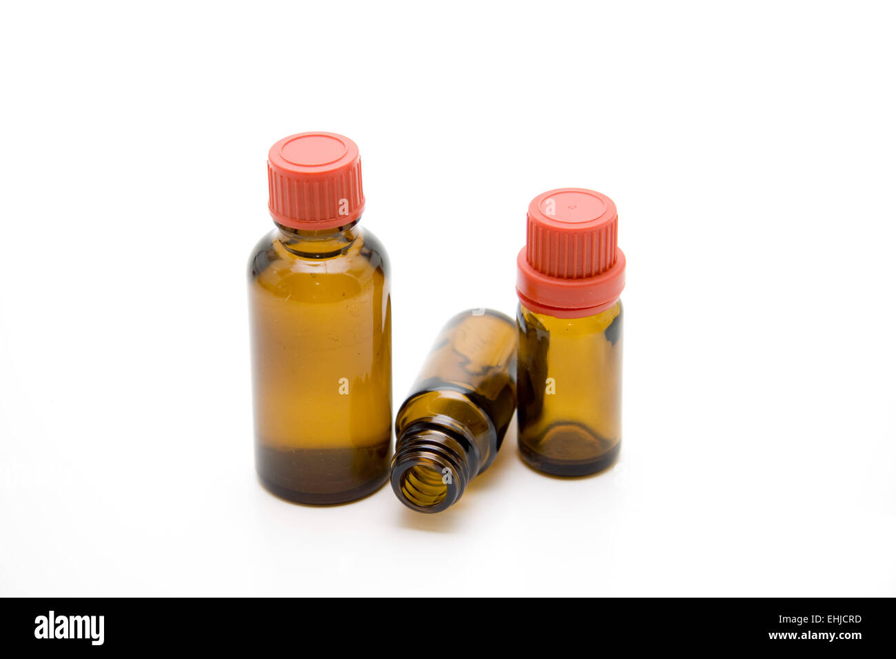 Brown smell oil bottles Stock Photo - Alamy
