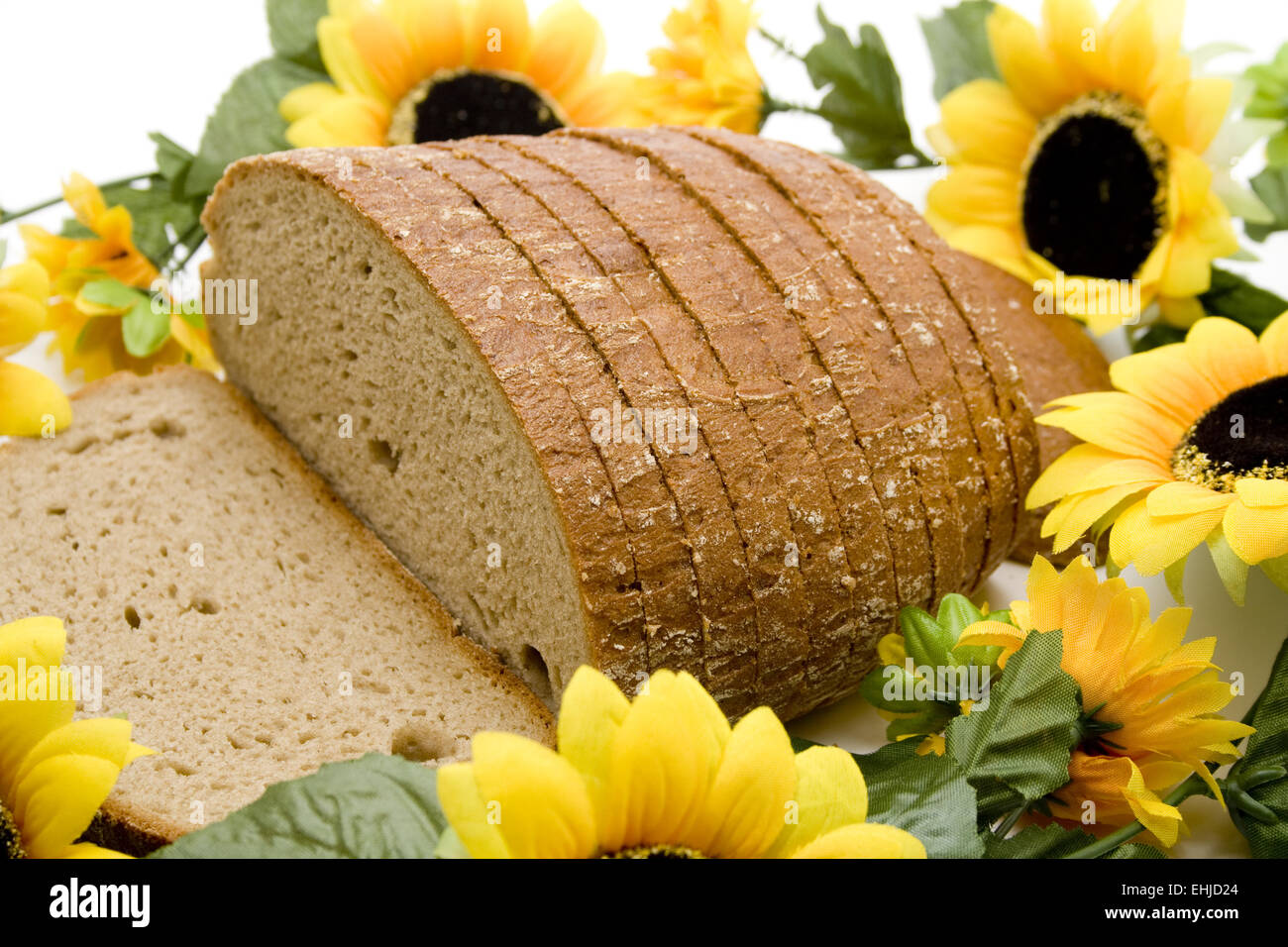 Wheat bread with sunflowers Stock Photo - Alamy