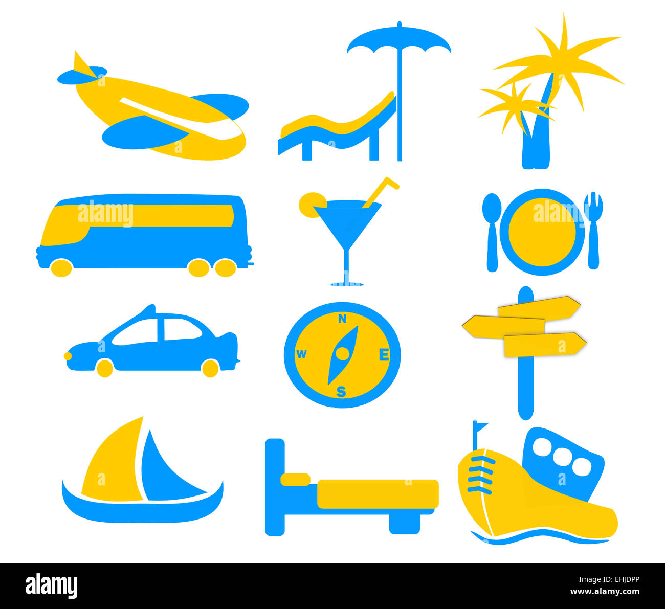 Holiday Travel Icon Graphics Stock Photo - Alamy