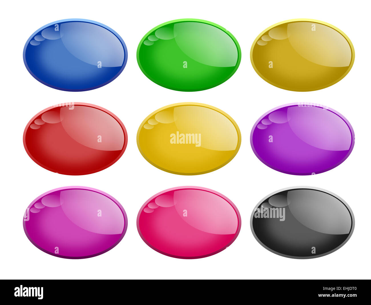 Shiny Oval Web Buttons Stock Photo - Alamy