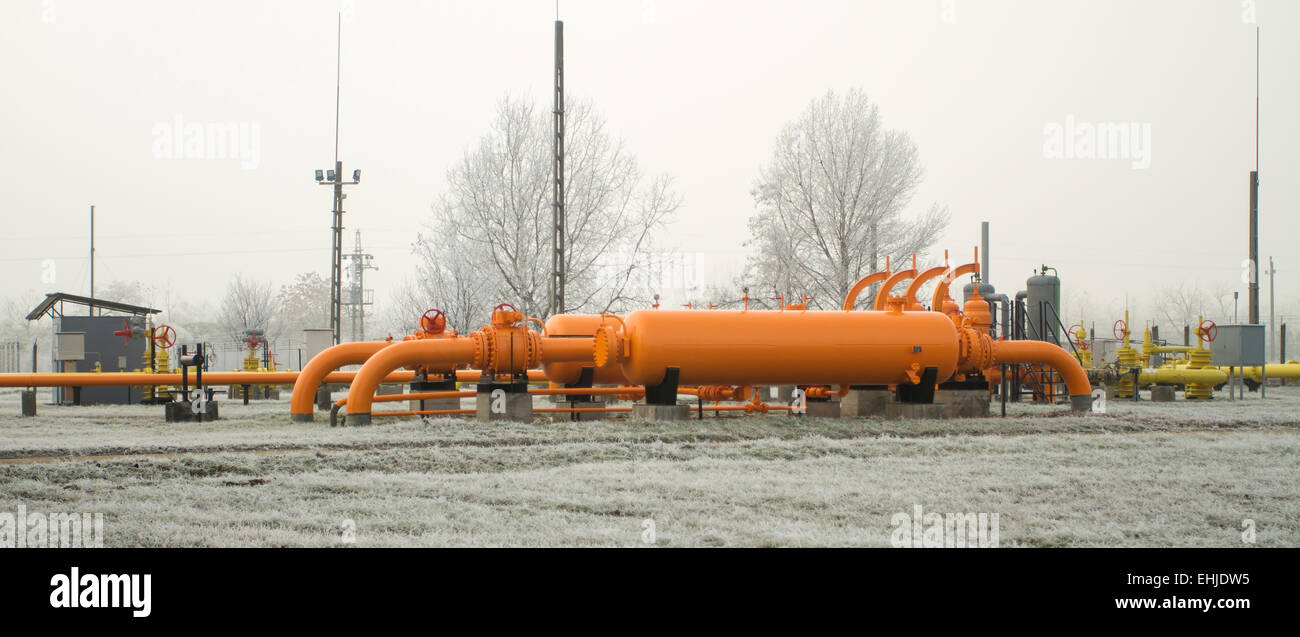 orange gas pipe Stock Photo - Alamy
