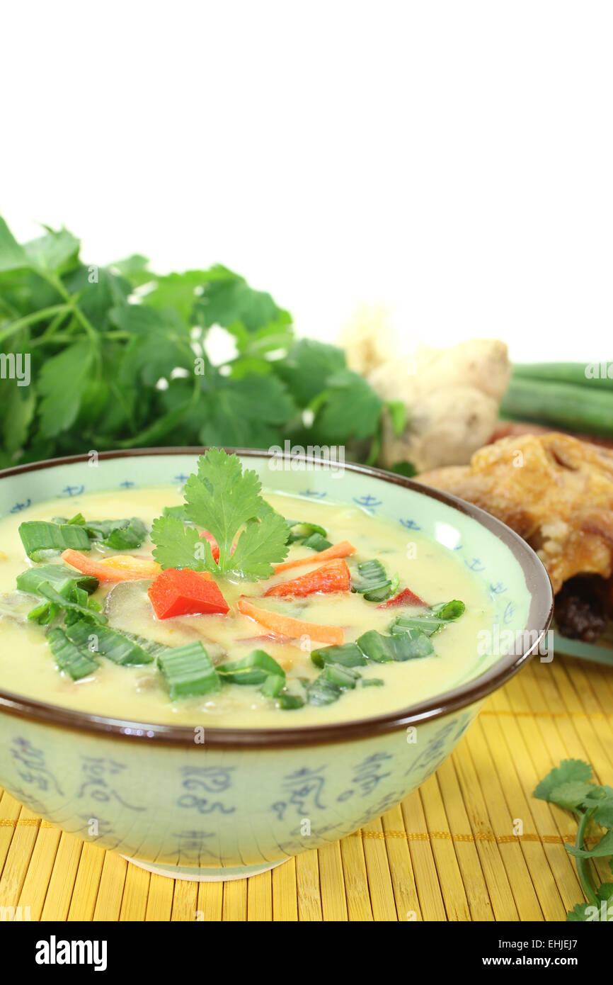 Coconut curry soup chicken hi-res stock photography and images - Alamy