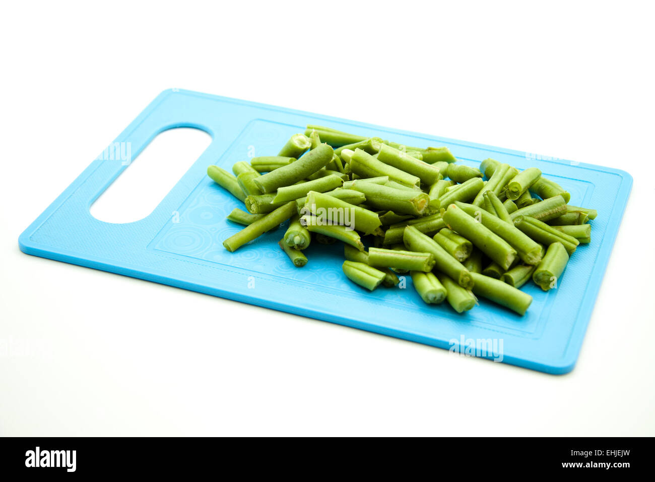 Stick beans in pieces Stock Photo - Alamy