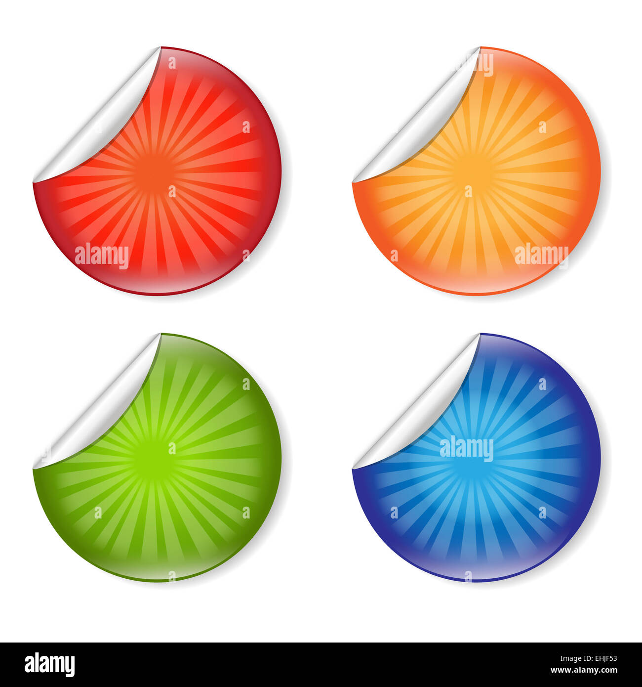 Color Labels Set Stock Photo - Alamy