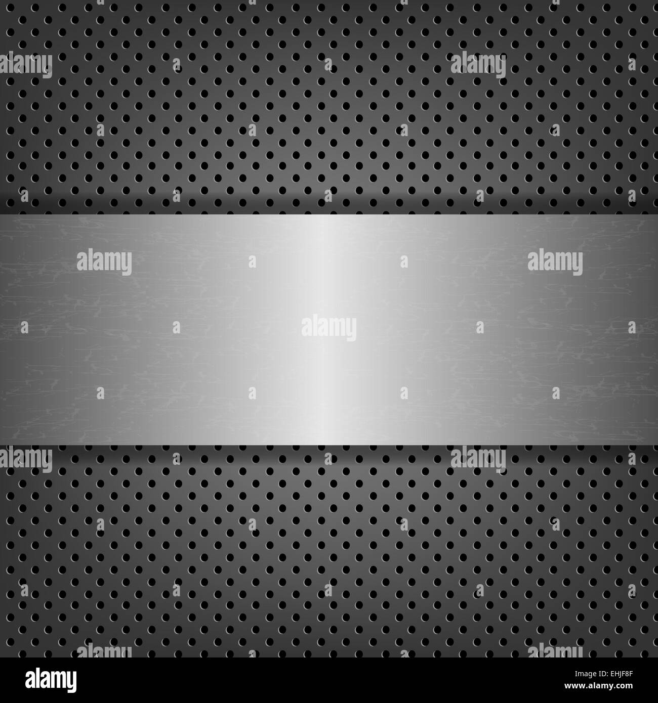 Metal Background With Metal Plate Stock Photo - Alamy