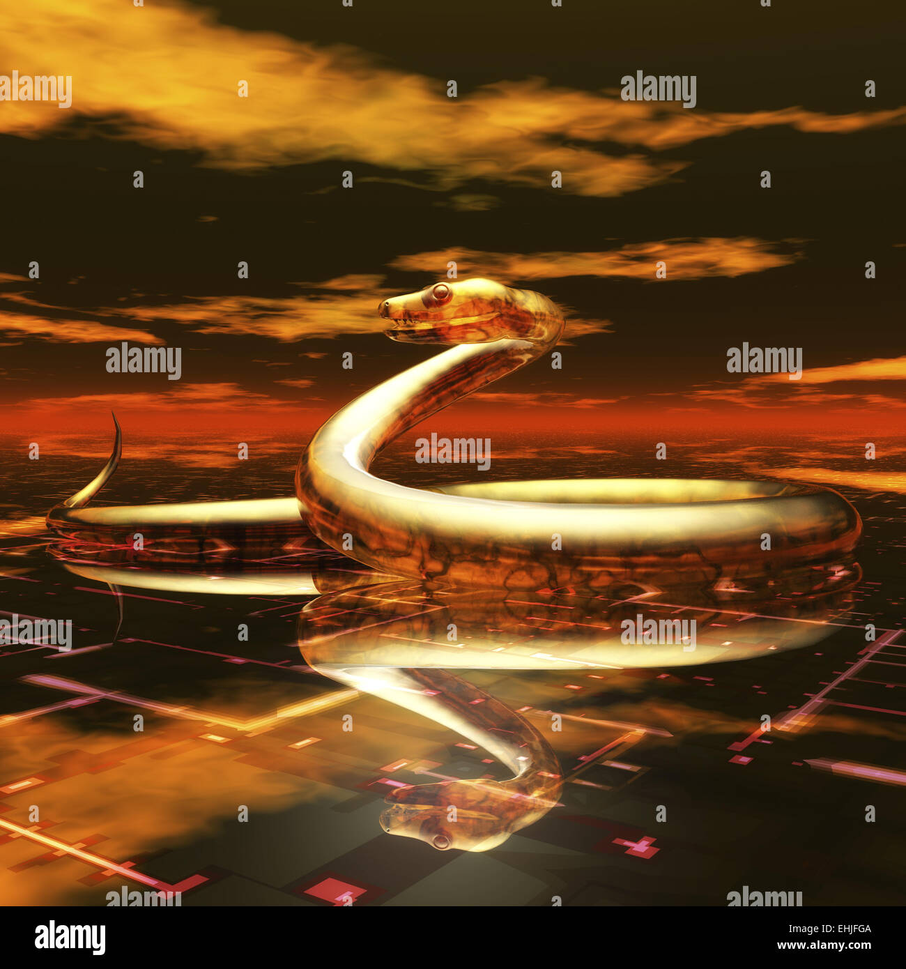 Digital snake rendering hi-res stock photography and images - Alamy