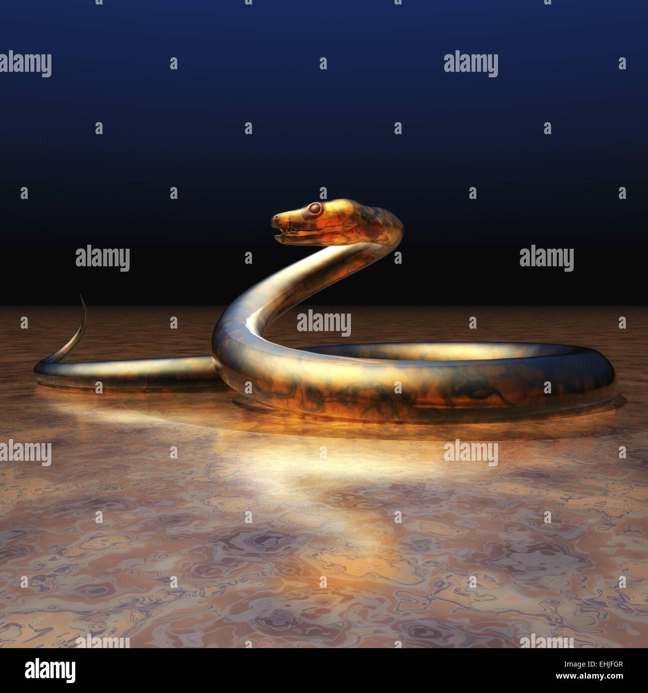 3d render snake hi-res stock photography and images - Alamy