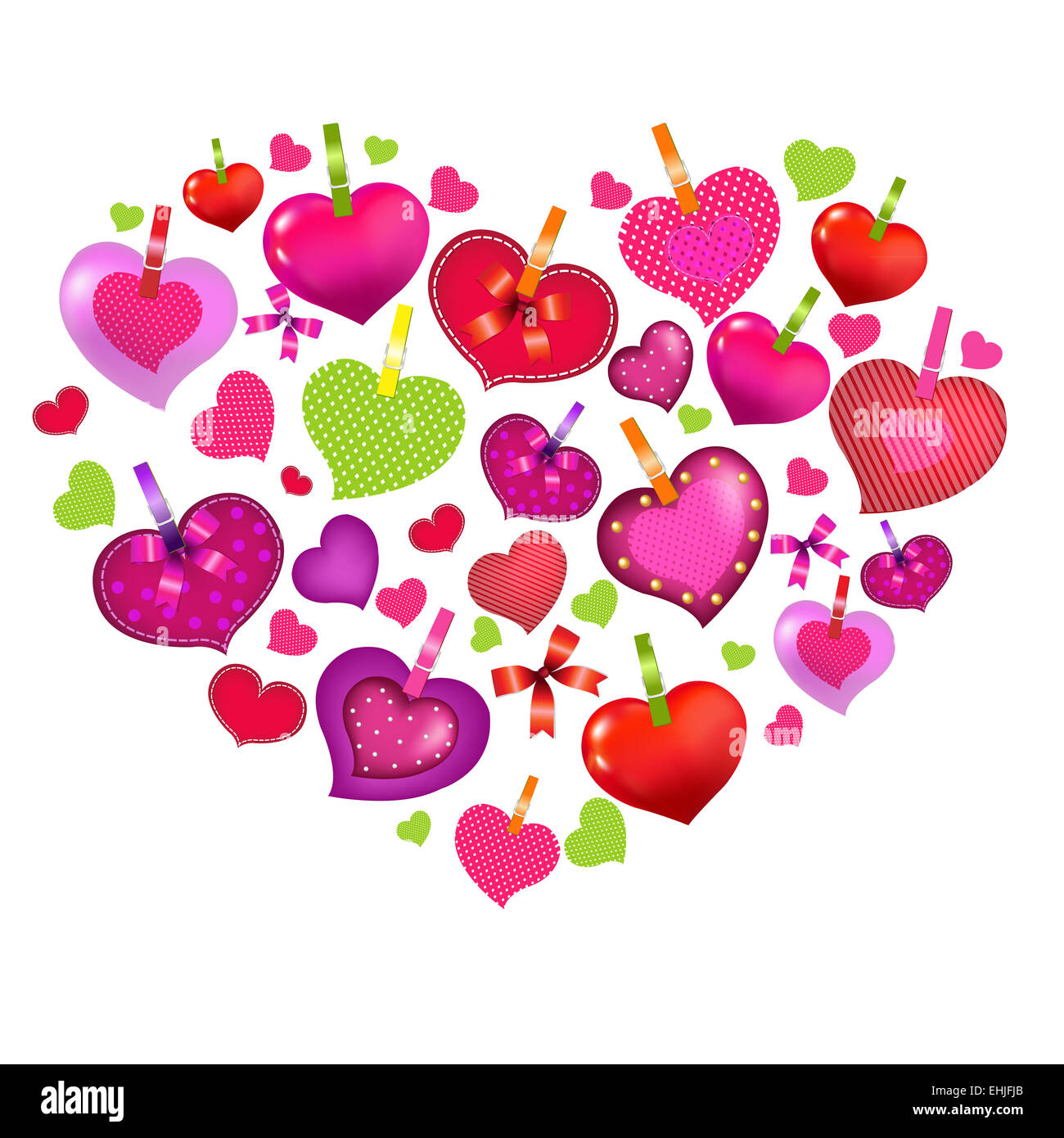 Colorful hearts Cut Out Stock Images & Pictures - Alamy