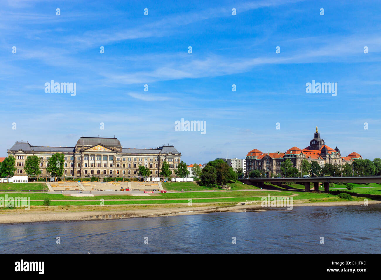 On the banks of river Elbe in Dresden Stock Photo - Alamy
