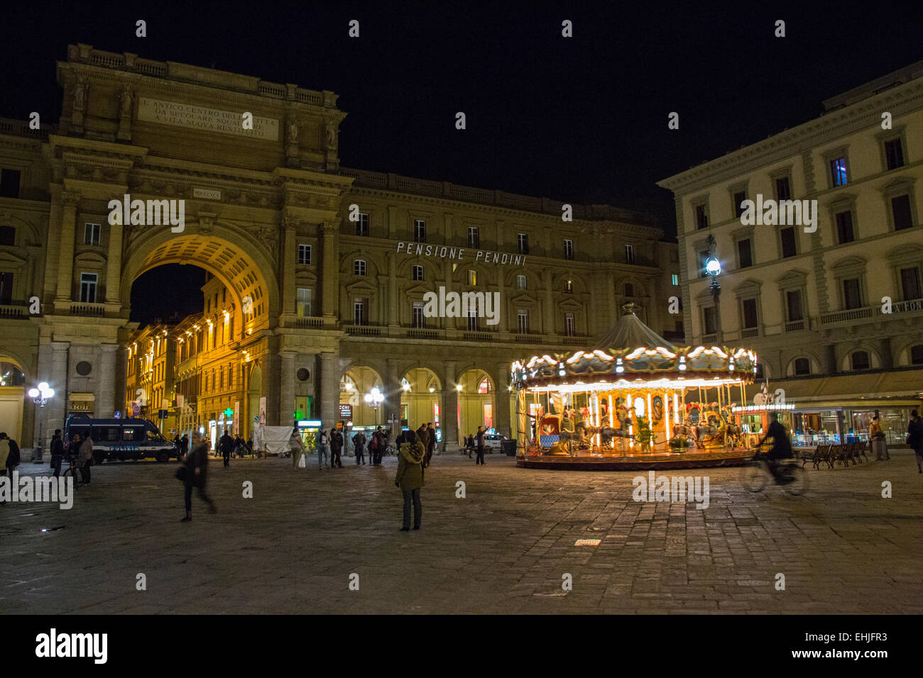 A square in Florence, Italy Stock Photo - Alamy