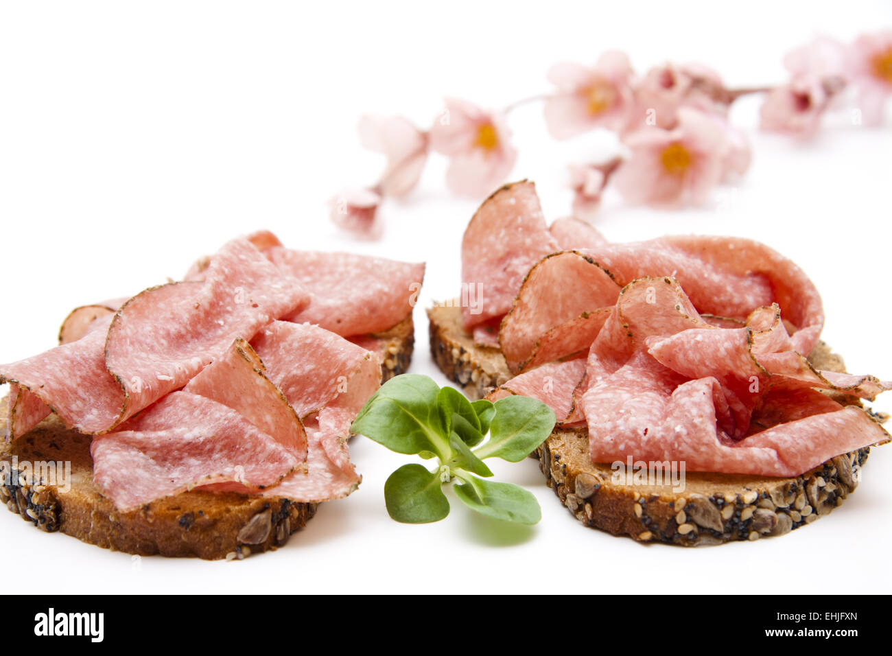 Salami on bread hi-res stock photography and images - Alamy