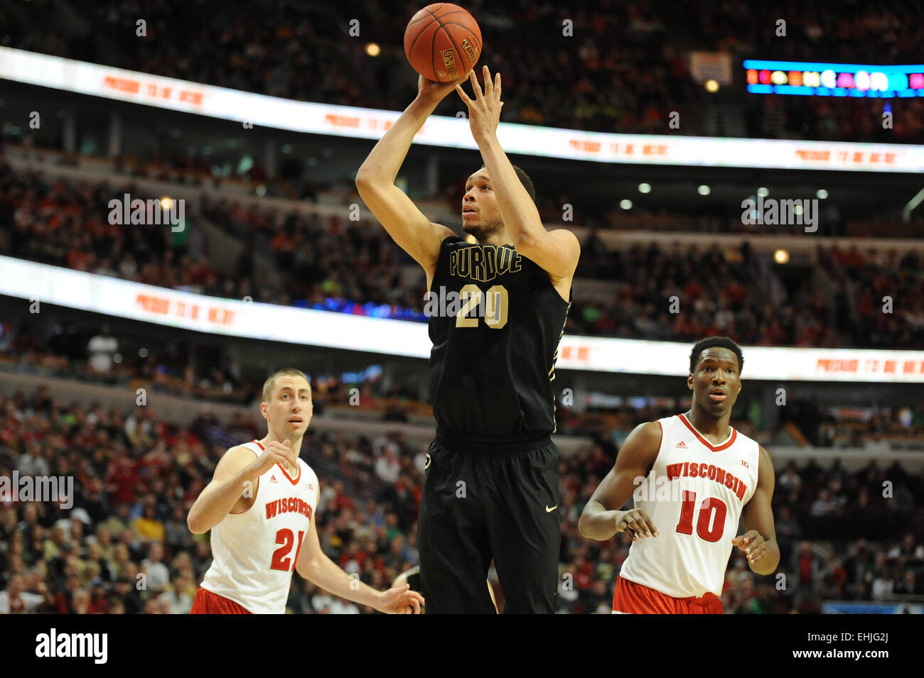 Chicago, IL, USA. 14th Mar, 2015. Purdue Boilermakers center A.J ...