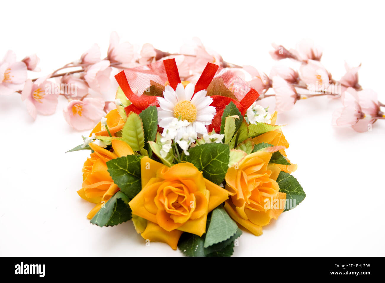 Floral decoration with loop Stock Photo - Alamy