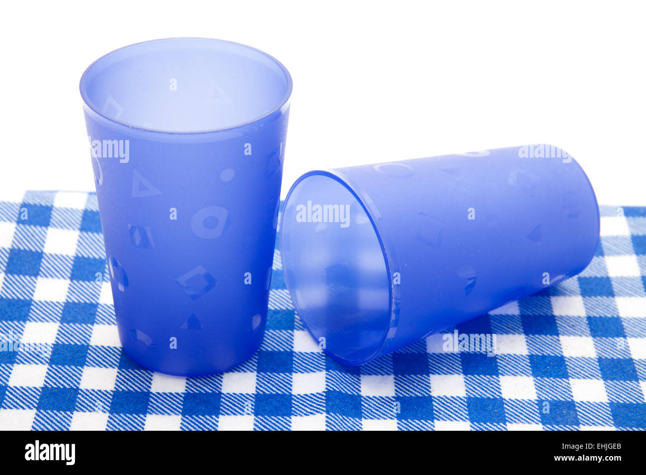 Blue drinking mugs Stock Photo - Alamy