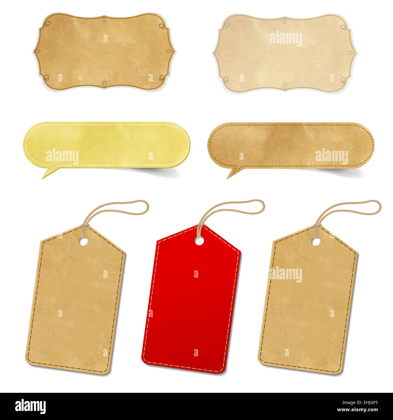 Retro Set Vintage Labels Stock Photo - Alamy