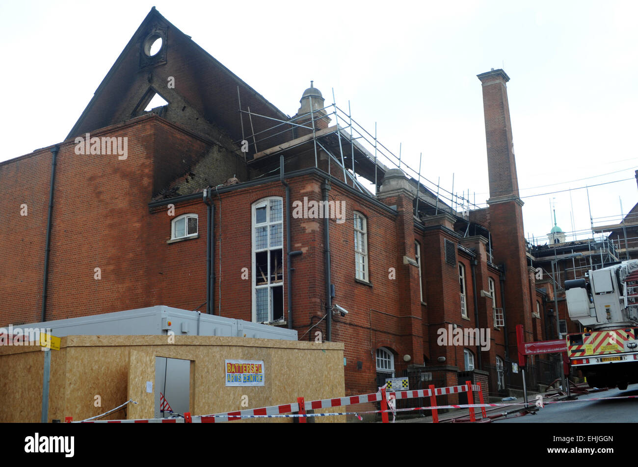 London, UK, 14 March 2015, Fire at Battersea Arts Centre destroys Grand ...