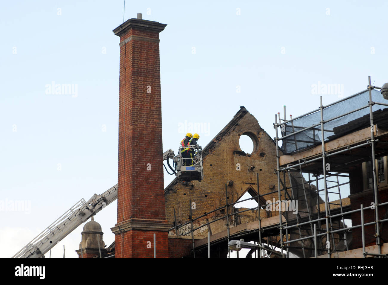 London, UK, 14 March 2015, Fire at Battersea Arts Centre destroys Grand ...