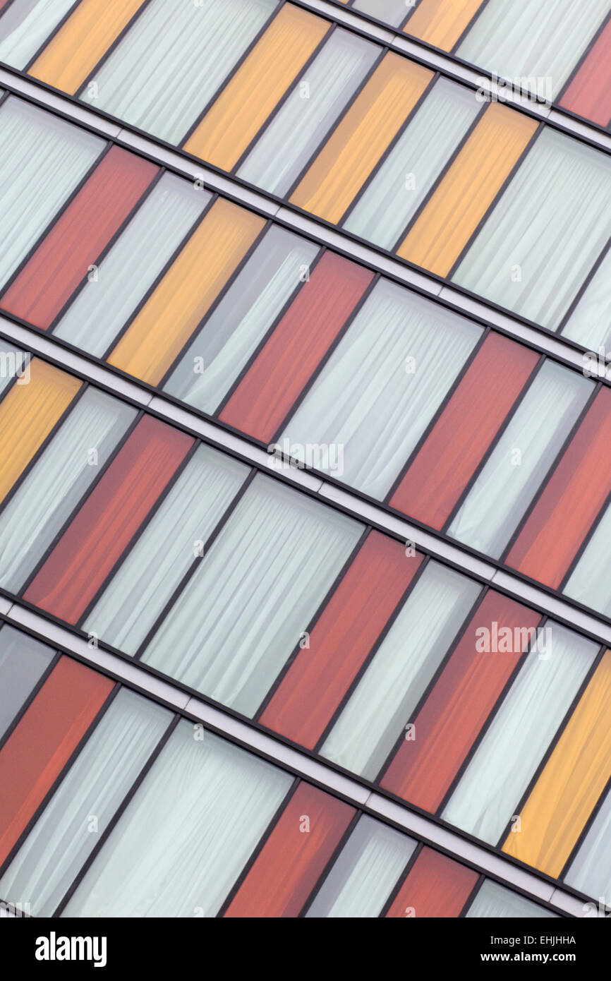 Abstract Pattern Colored windows in an office block Stock Photo - Alamy