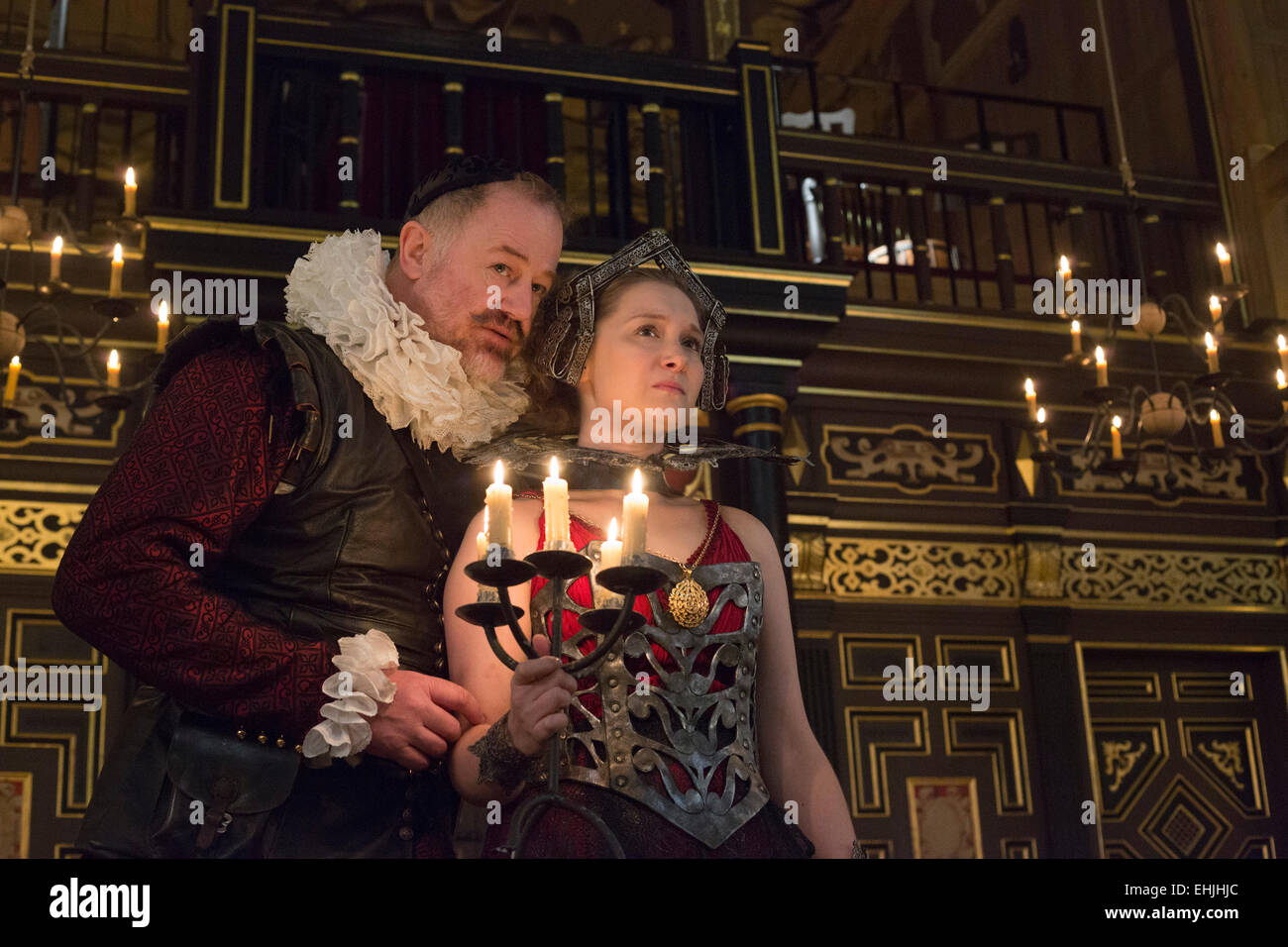 London, UK. 14 March 2015. Pictured: Owen Teale as Bassanes and Amy ...