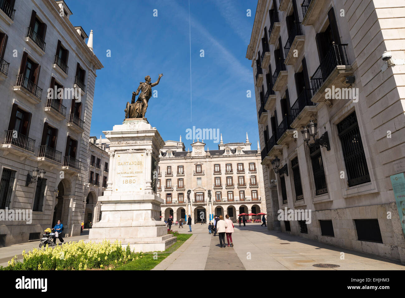 SANTANDER, SPAIN - MARCH 10, 2015: Santander statue erected in memory ...