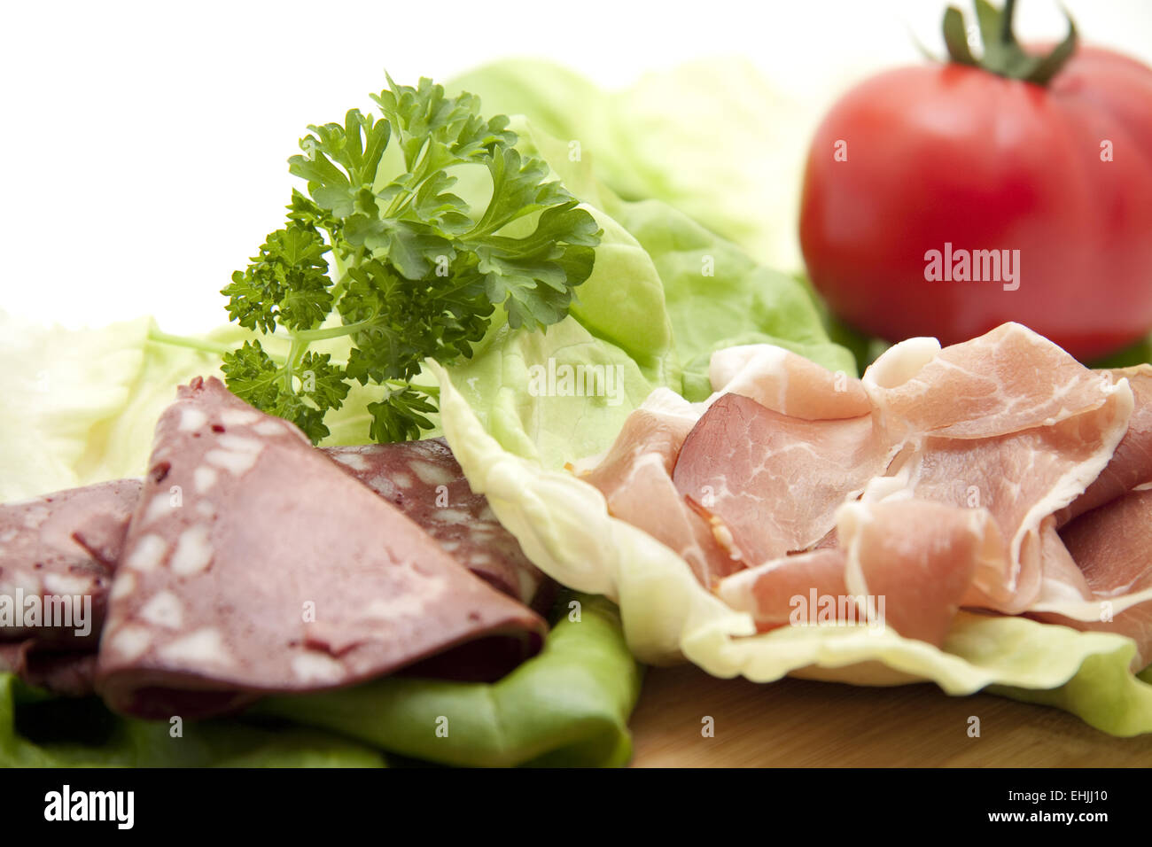 Blood sausage with ham Stock Photo - Alamy