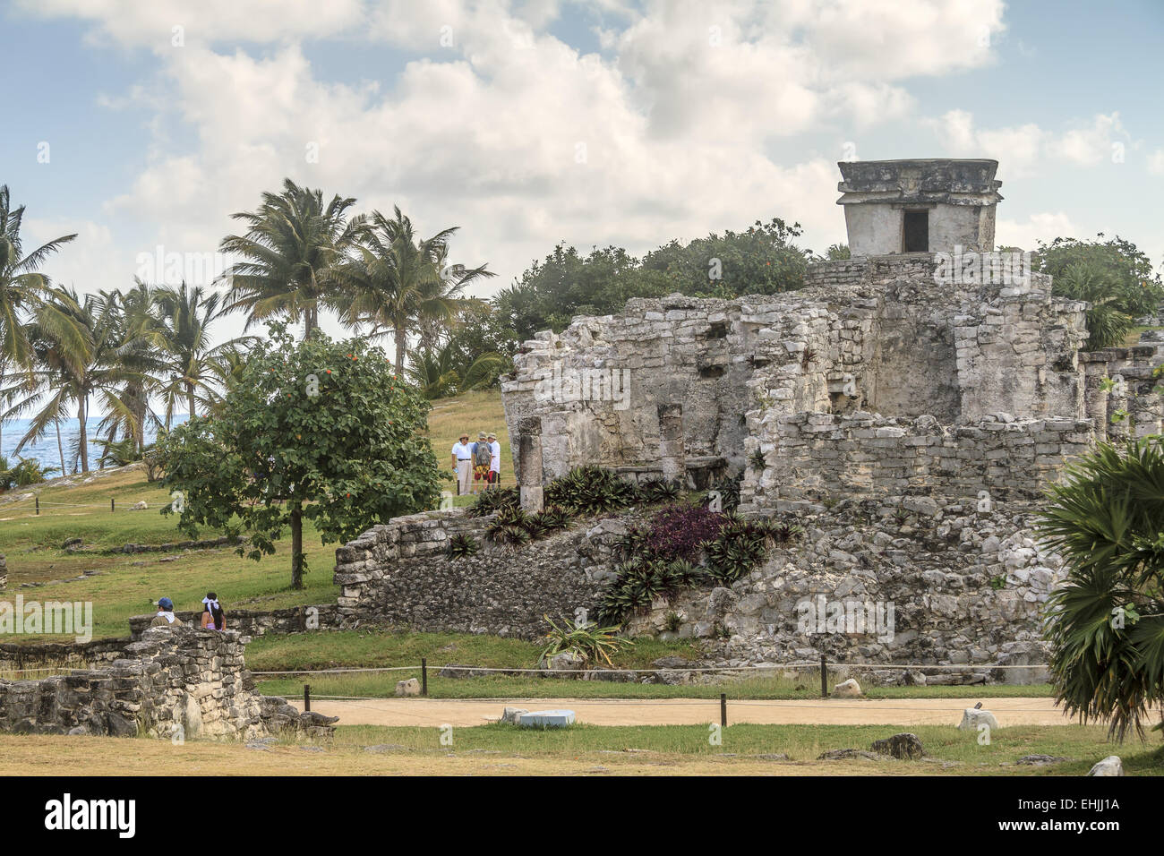 The Castle Tullam Maya Site Yucatan mexico Stock Photo - Alamy