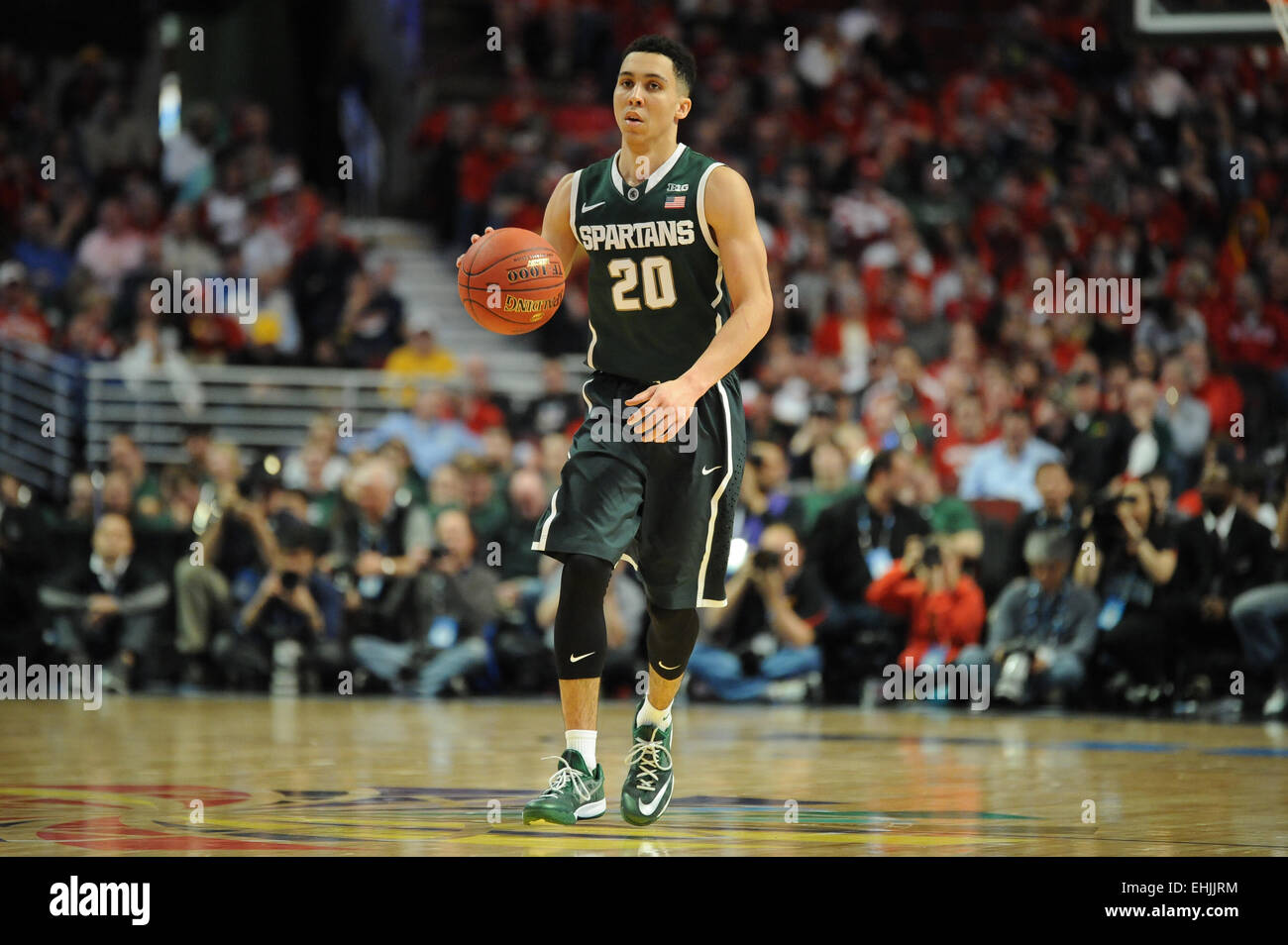 Chicago, IL, USA. 14th Mar, 2015. Michigan State Spartans guard Travis ...