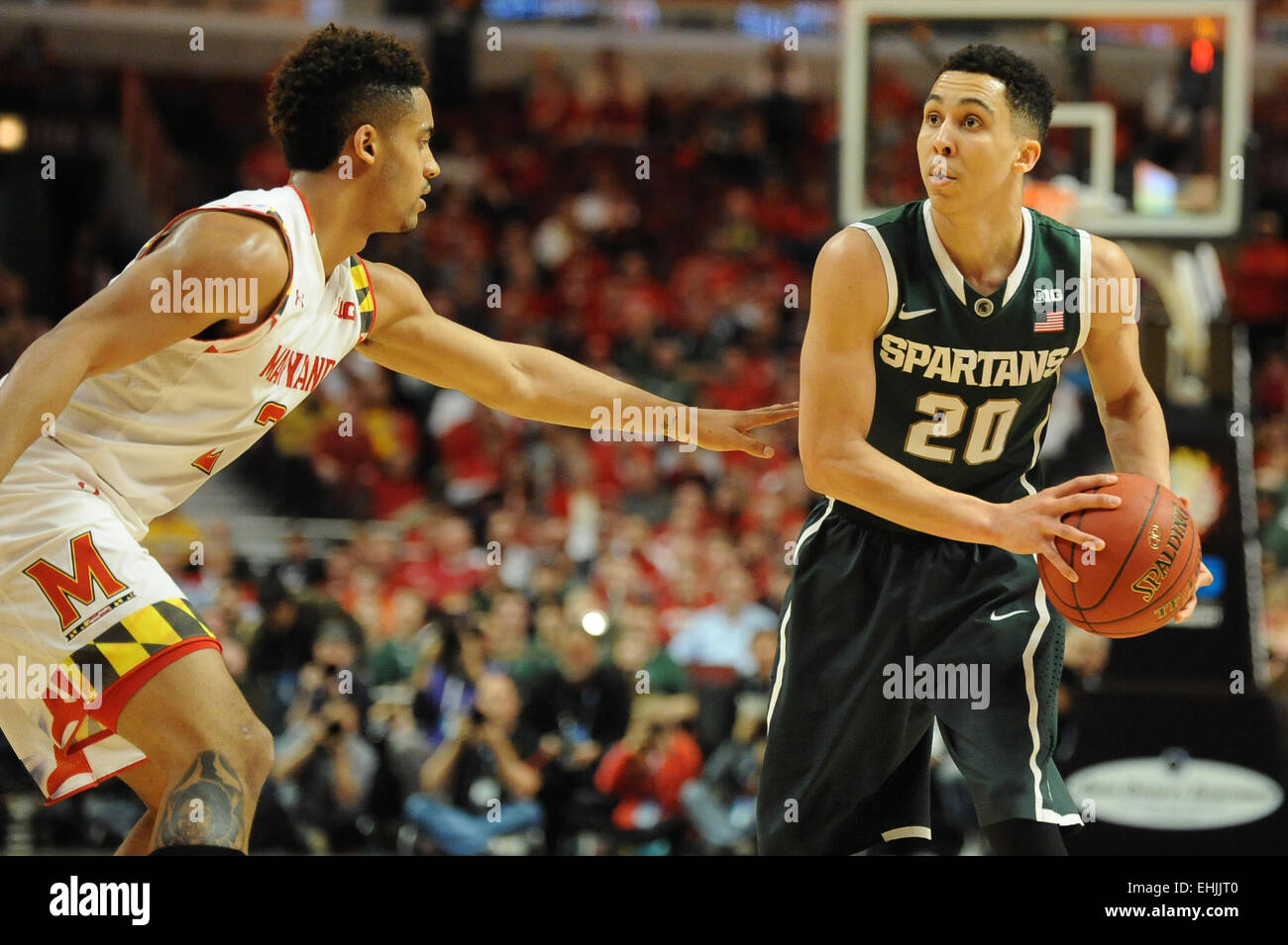 Chicago, IL, USA. 14th Mar, 2015. Michigan State Spartans guard Travis ...