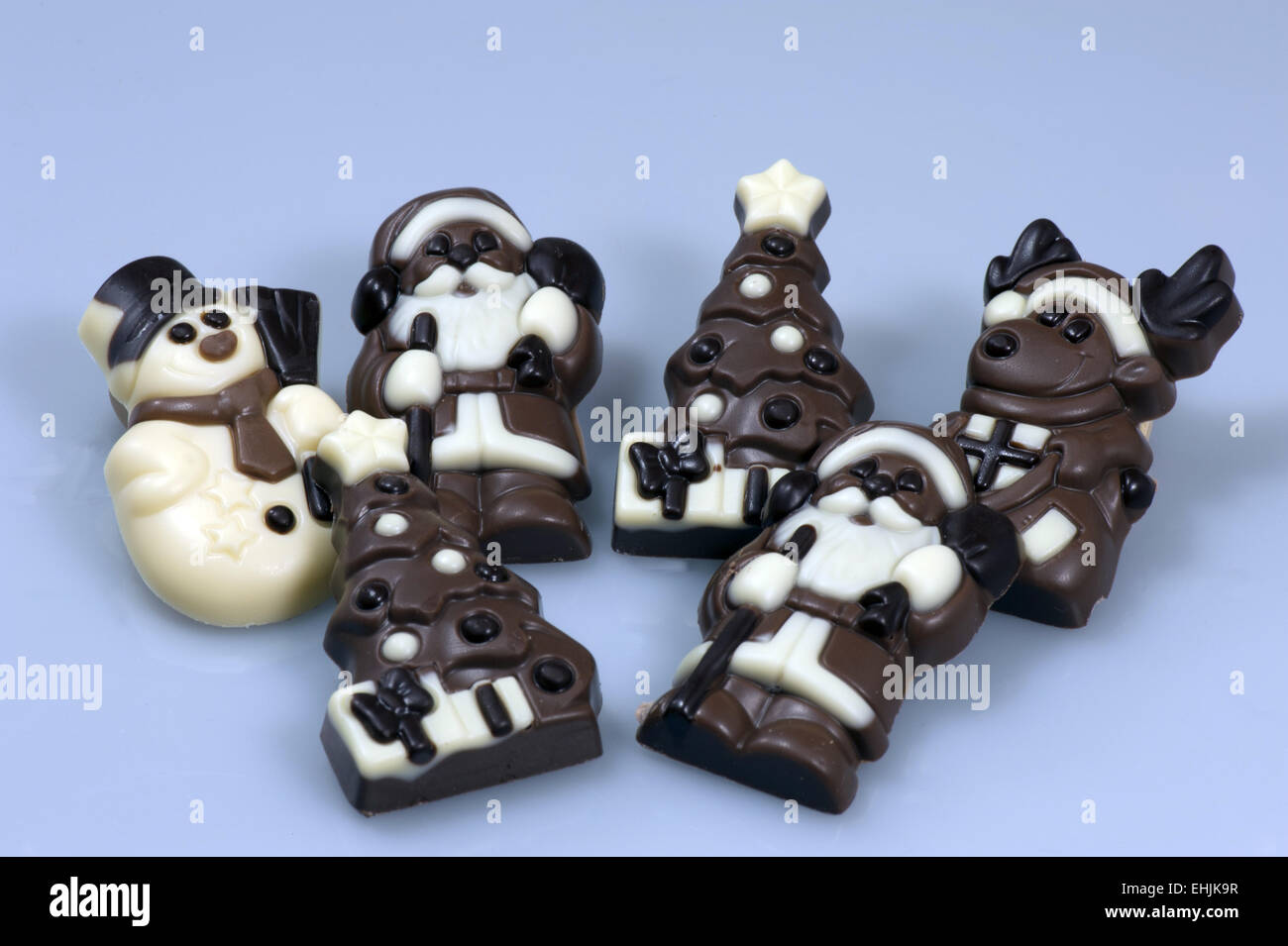 Christmas Chocolate Figures Stock Photo - Alamy
