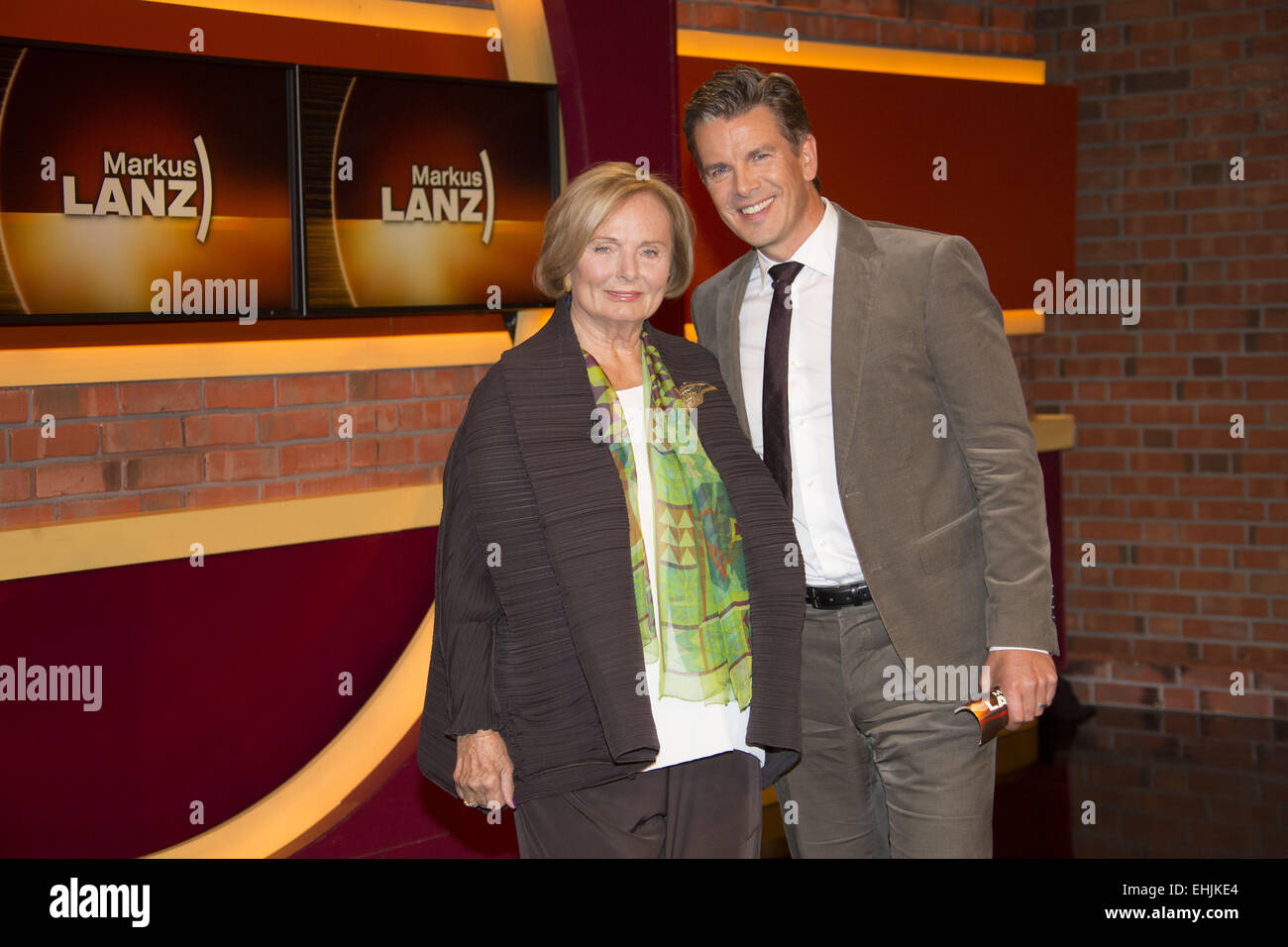 German ZDF TV talkshow Markus Lanz at Fernsehmacher-Studio Featuring ...
