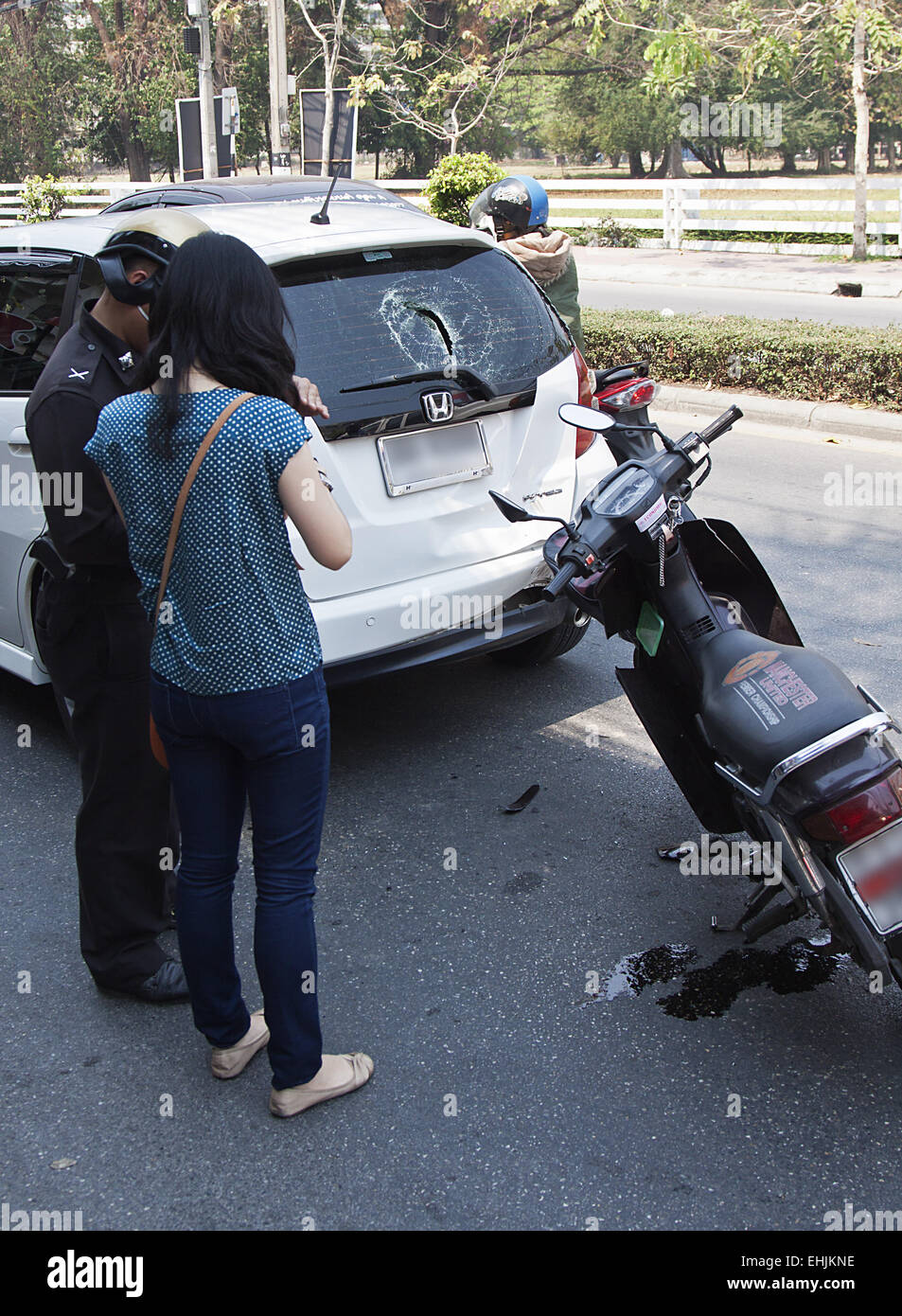 Thailand moped accident hi-res stock photography and images - Alamy