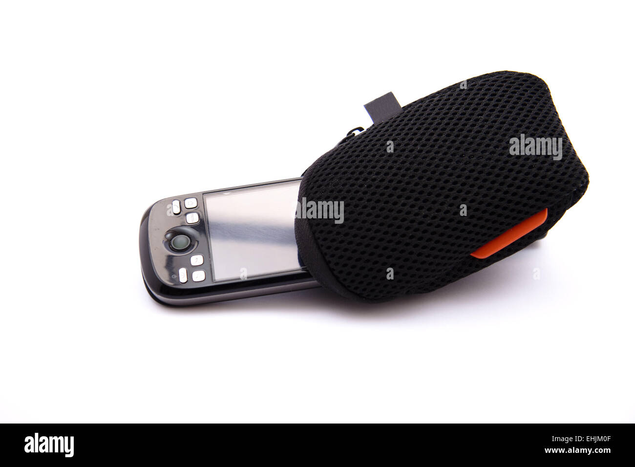 Mobile phone with bag Stock Photo - Alamy