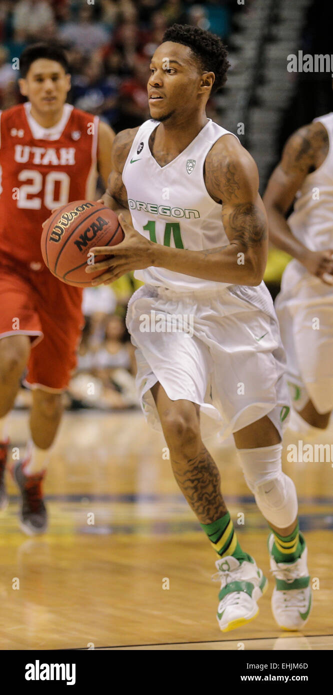 Las Vegas, NV, USA. 13th Mar, 2015. Oregon G# 14 Ahmaad Rorie during ...