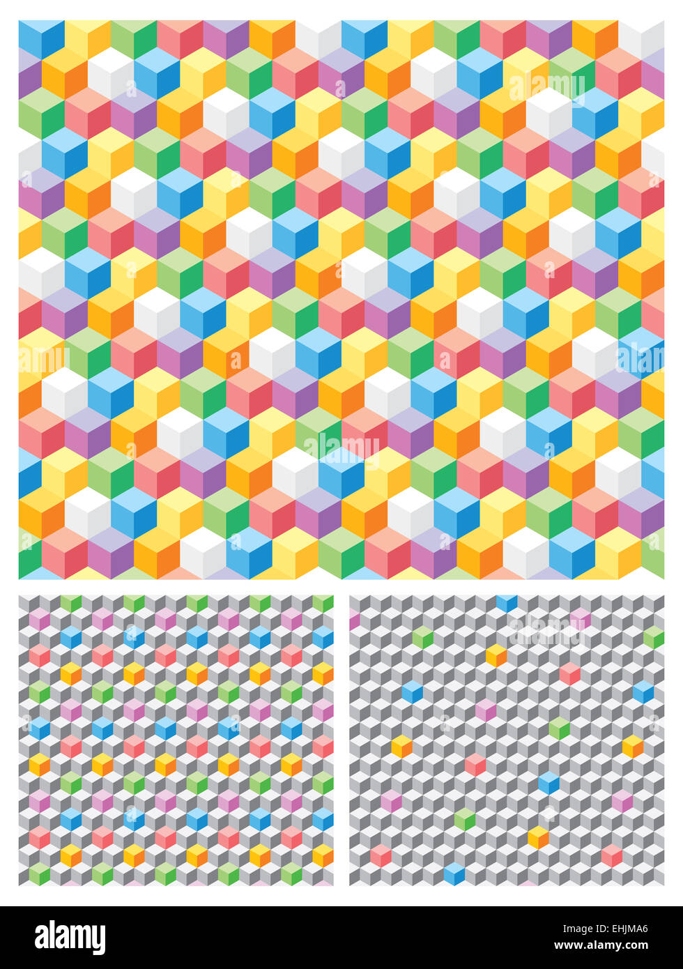 Background with grey and multicolored cubes Stock Photo - Alamy