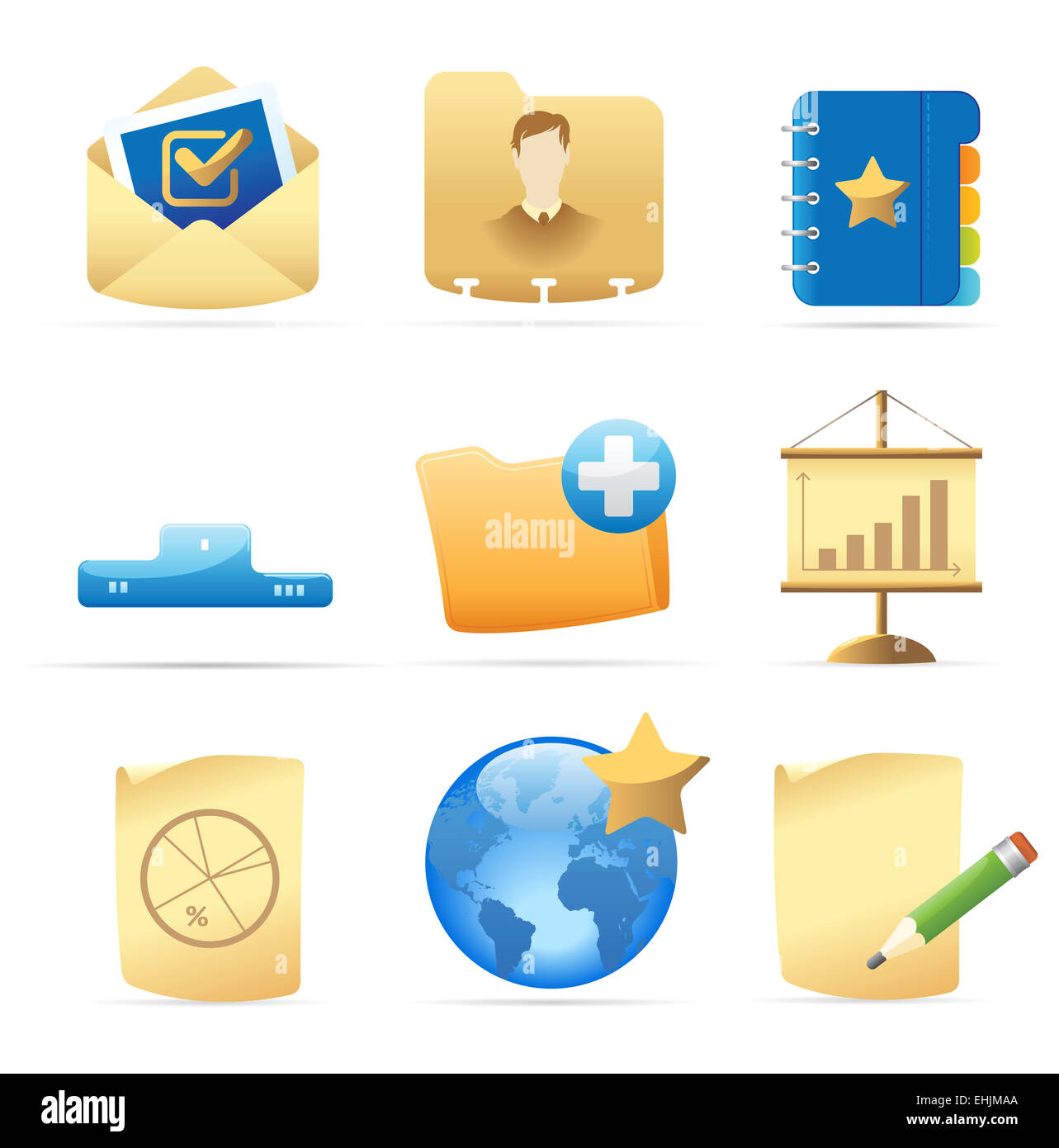 Icons for business metaphor Stock Photo - Alamy