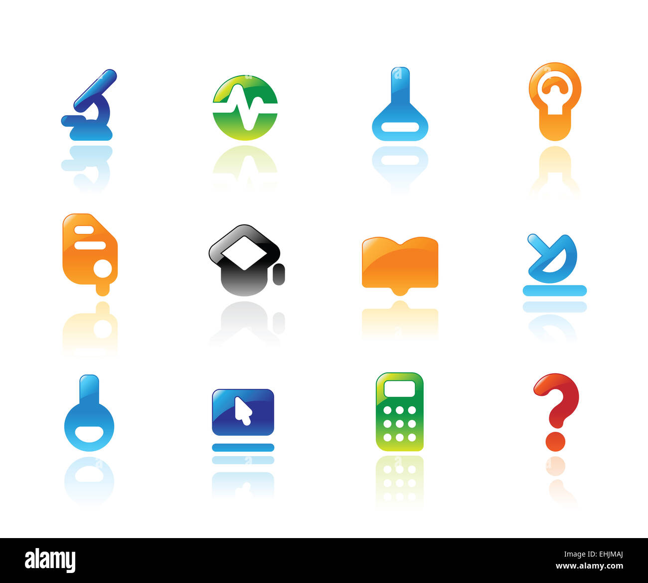 Perfect icons for science Stock Photo - Alamy