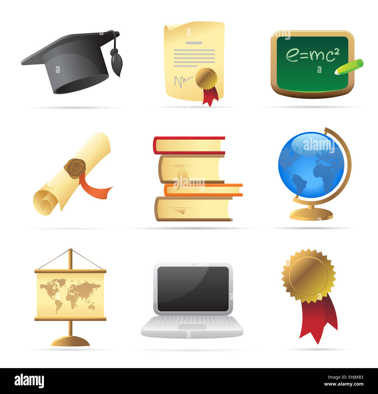 Icons for education Stock Photo - Alamy