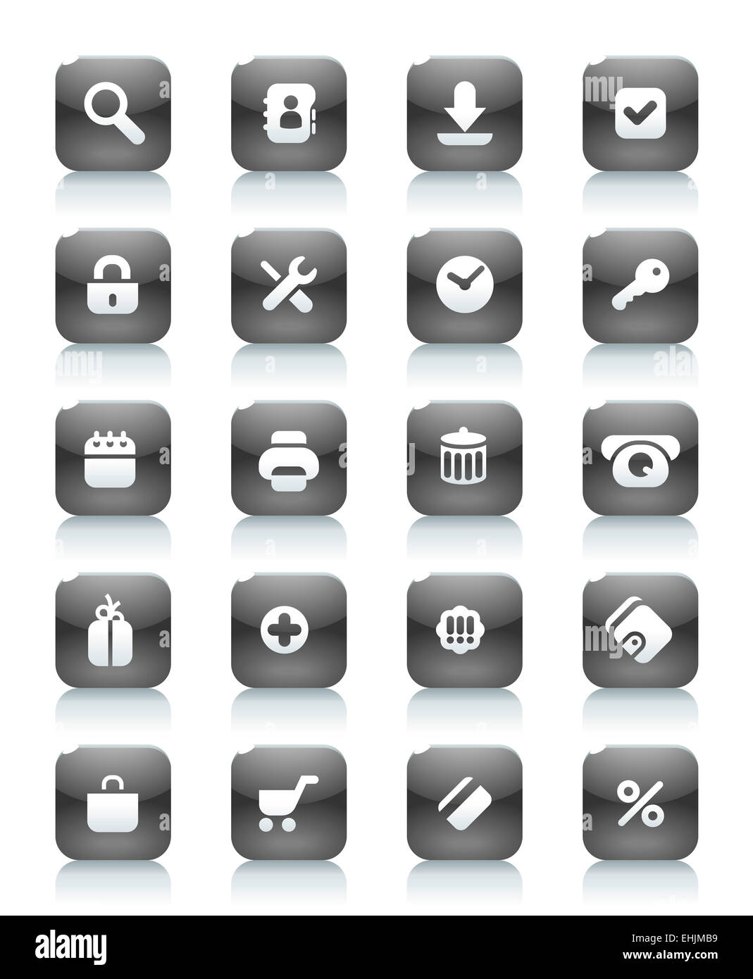 Black buttons hi-res stock photography and images - Alamy