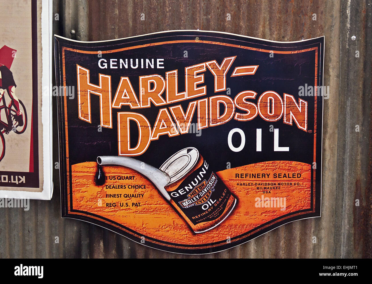 Harley Davidson Oil Stock Photo - Alamy