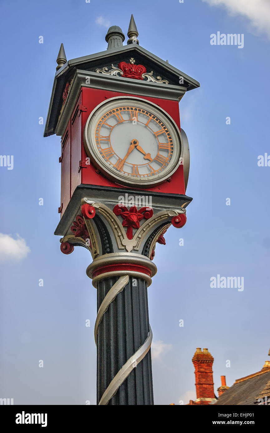 Village Clock Wiltshire UK Stock Photo - Alamy