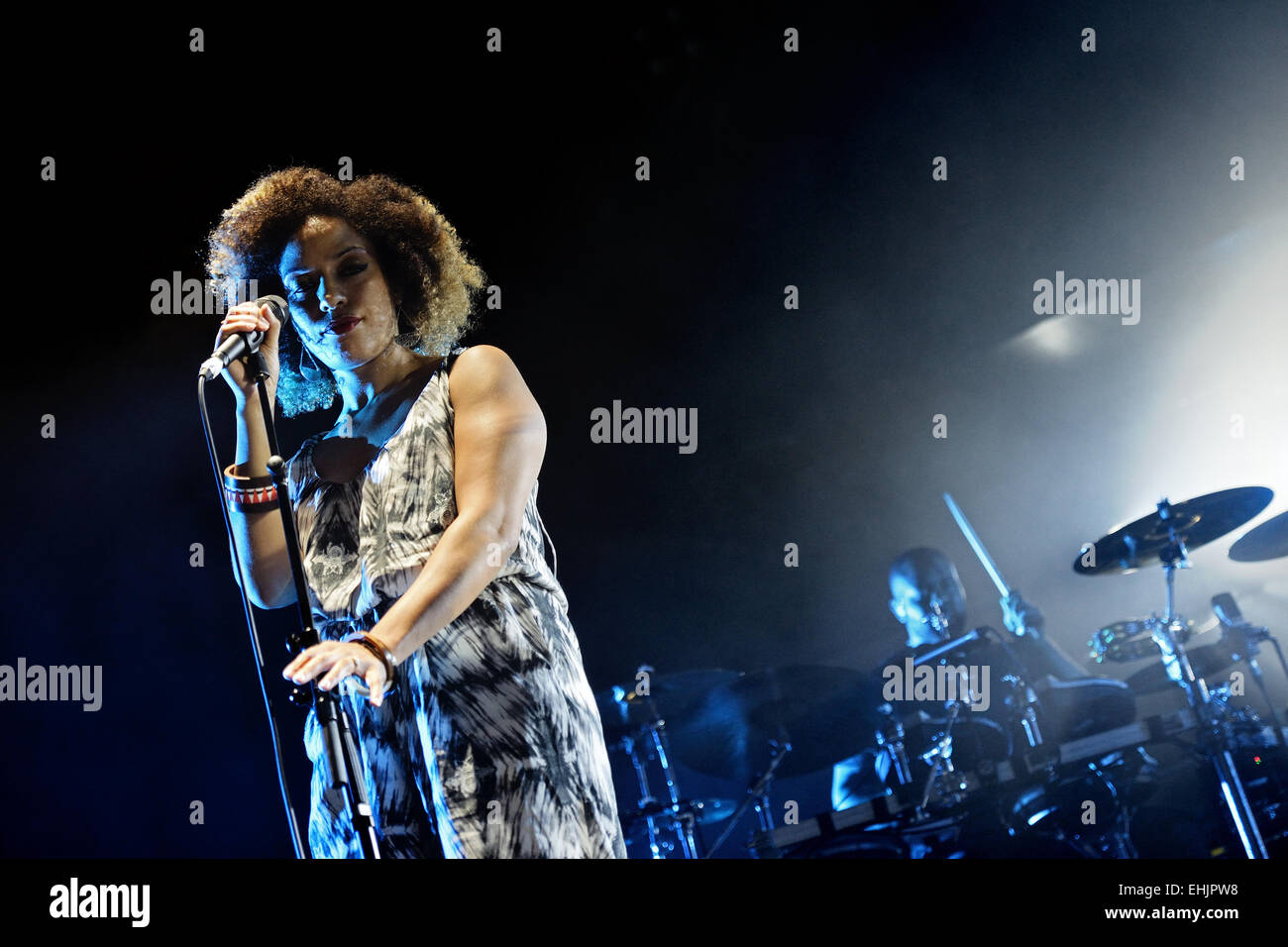 BARCELONA - JUN 14: Massive Attack (English musical group) performs at ...