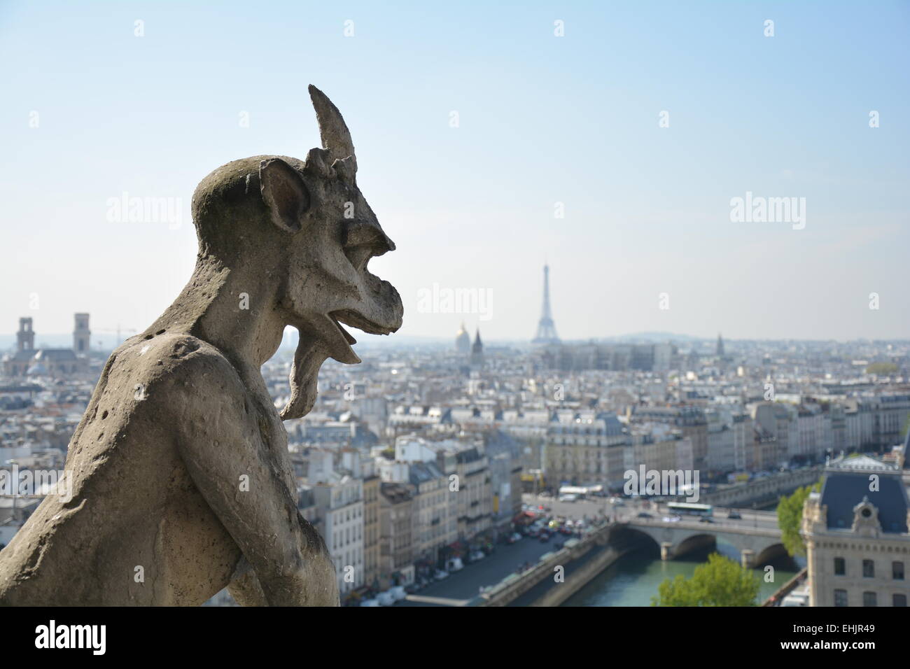 Paris gargoyle tower hi-res stock photography and images - Alamy
