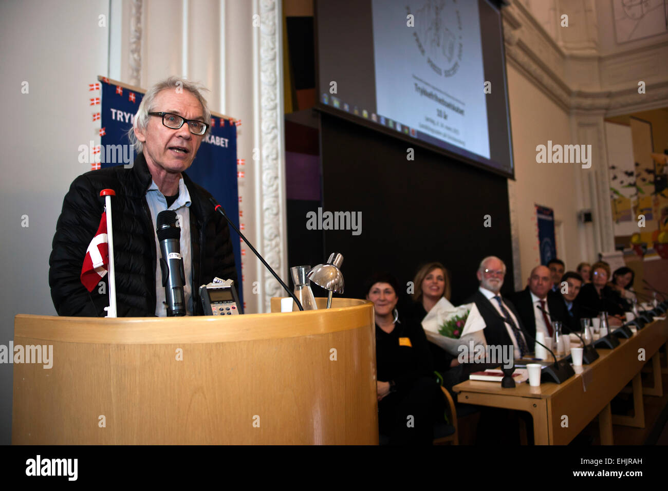 Copenhagen, Denmark, March 14, 2015: Lars Vilks, Swedish Mohammed ...