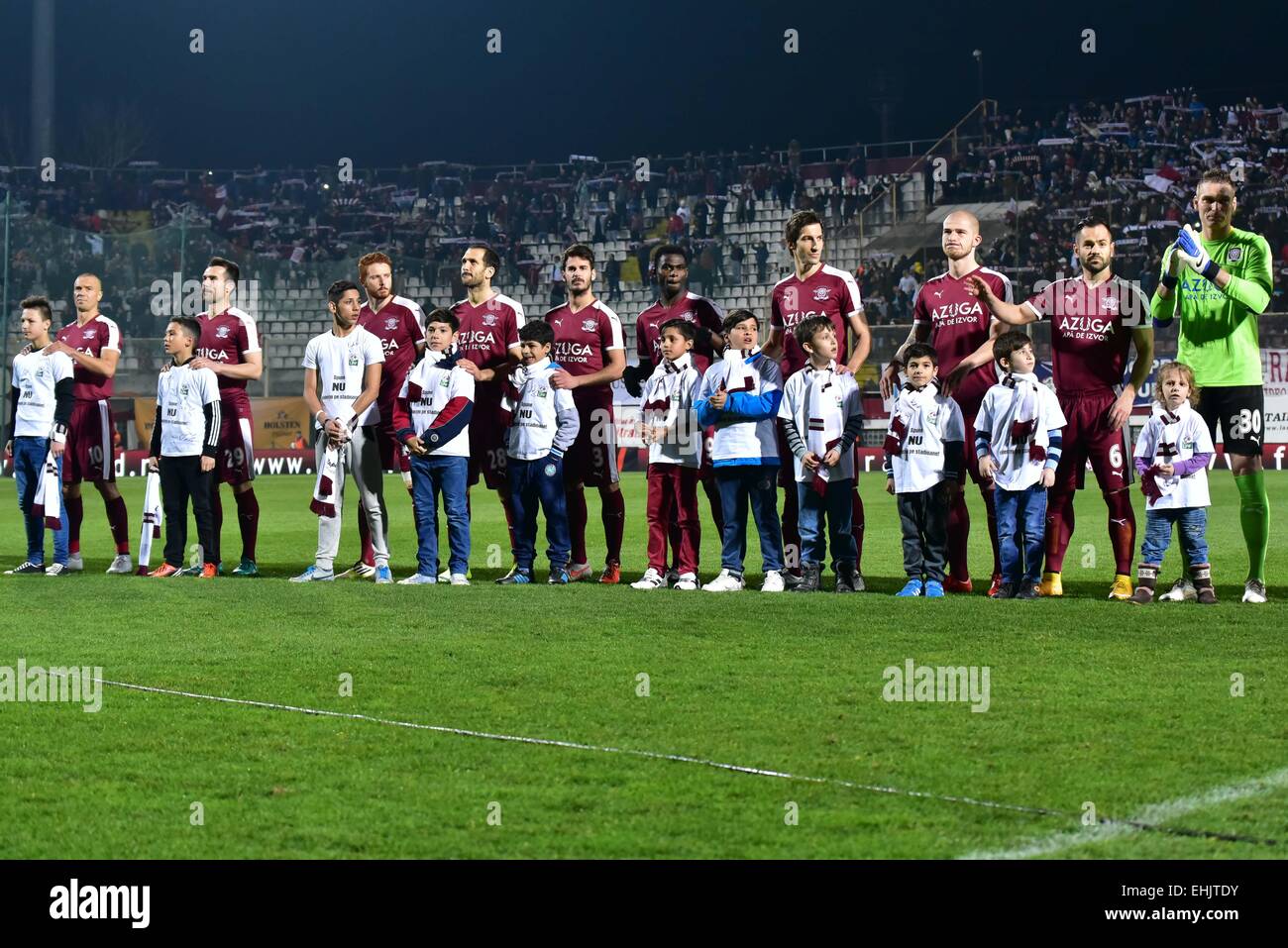 March 13, 2015: The FC Rapid Bucharest team at the begining of the Liga ...