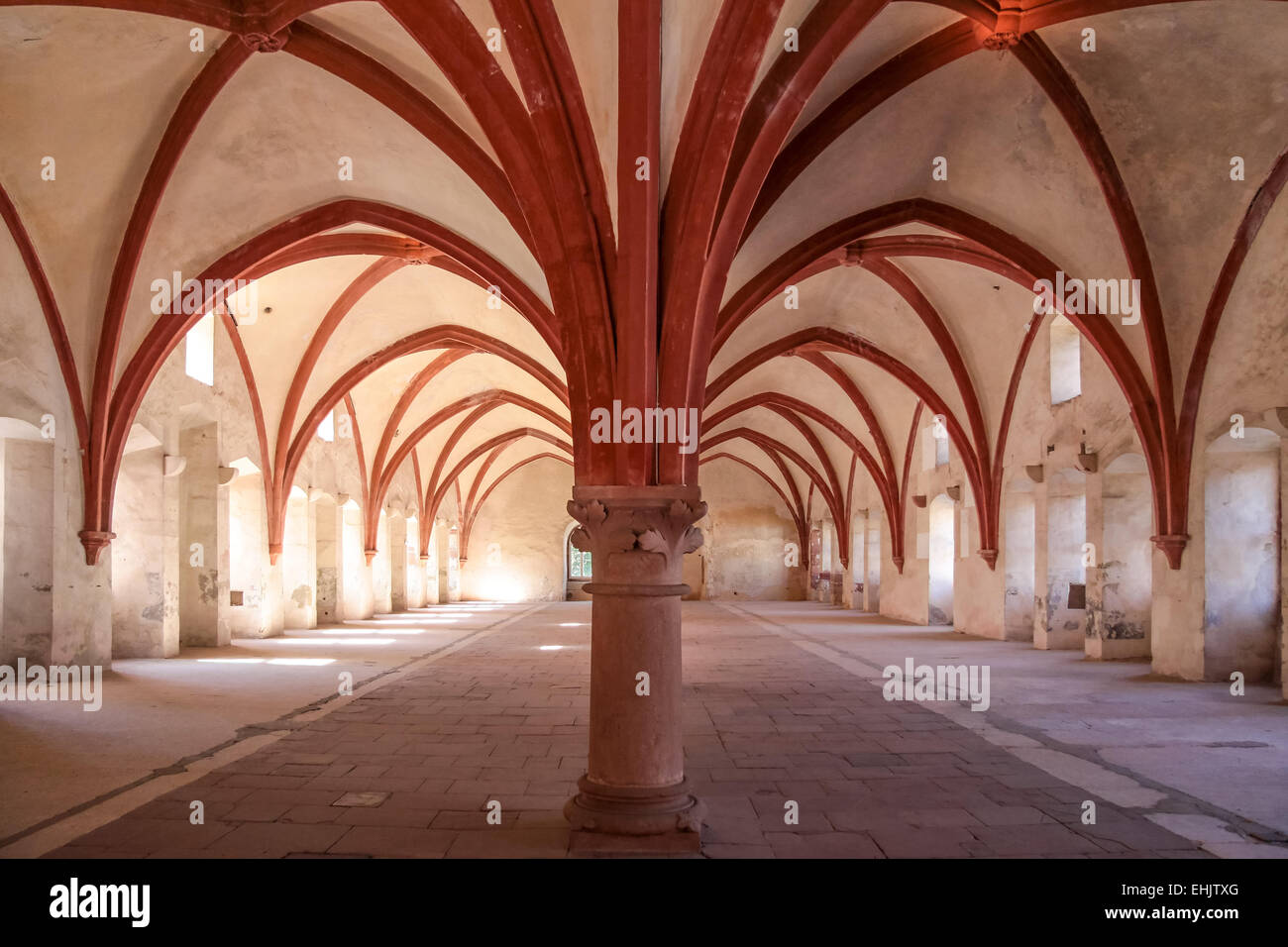Great old vault in the Cistercian monastery Kiedrich, Rheingau, Hesse ...