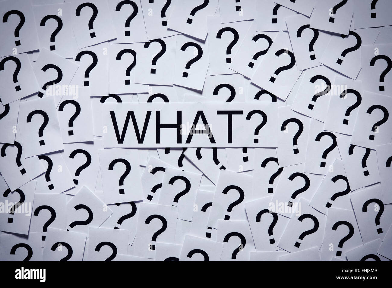 Why and many question marks on paper. Question concept Stock Photo - Alamy