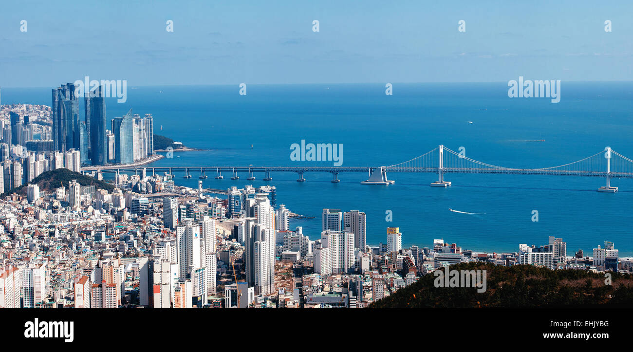 Haeundae and Gwangan Bridge in Pusan, Korea Stock Photo - Alamy
